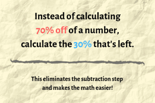 How Much Is 70 Percent Off? (Calculating Percentages in Your Head ...