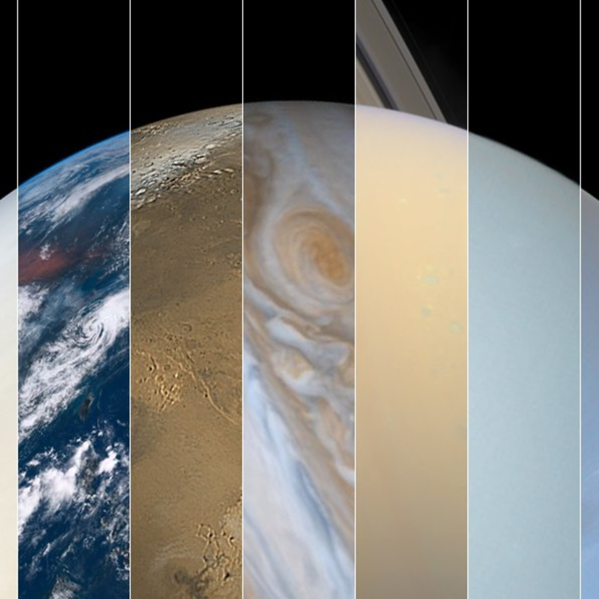 venus solar system colour