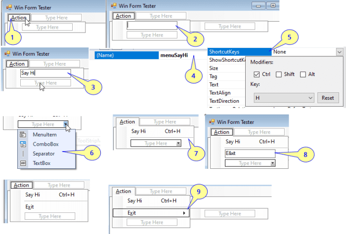 C# MenuStrip Control Explained - Owlcation