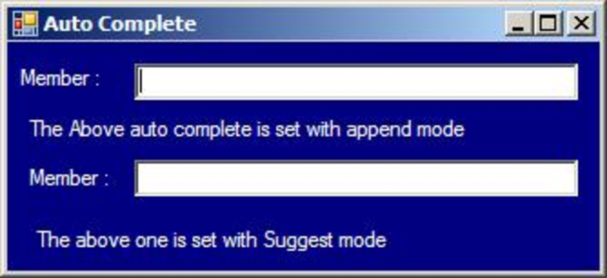 Walk-Through: Create an Auto Complete Text Box in C# - Owlcation