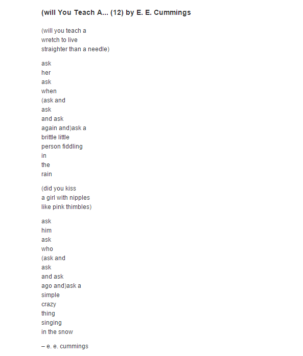 E.E. Cummings: The Power of Structure and Form - Owlcation