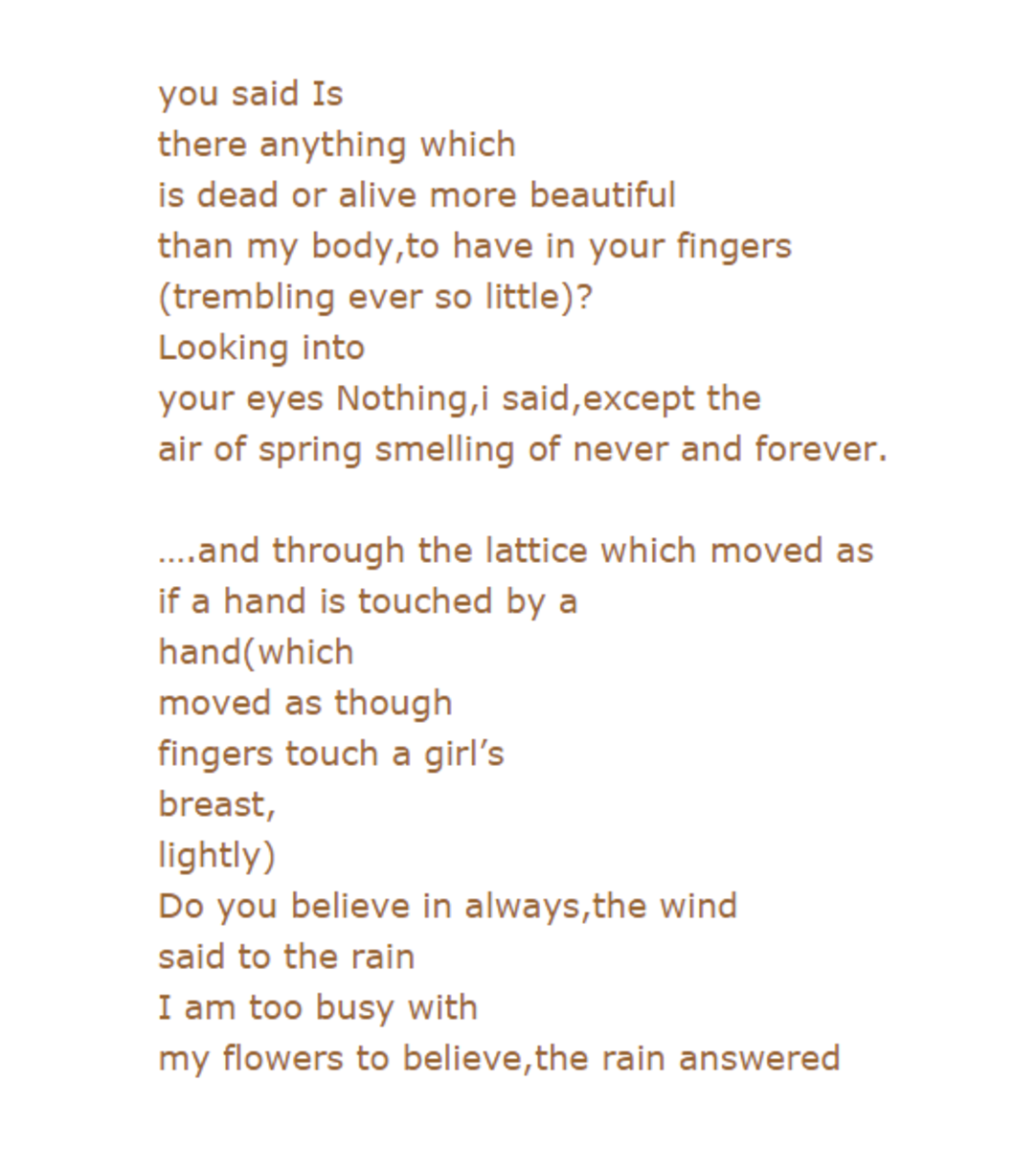 E.E. Cummings: The Power of Structure and Form - Owlcation