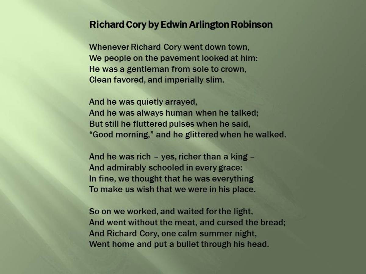 "Richard Cory" by Edwin Arlington Robinson: Poem Analysis With Lesson ...