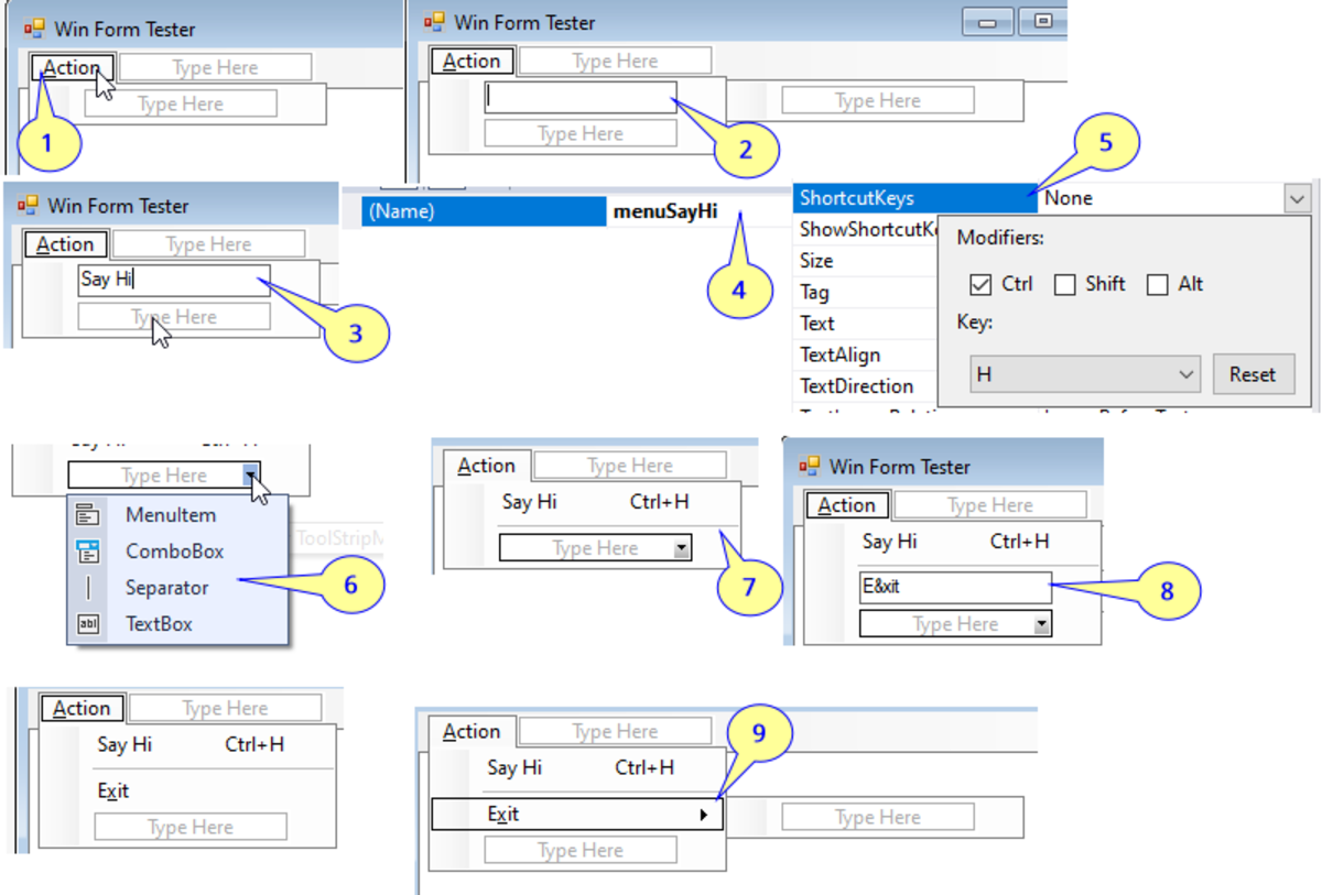 C# MenuStrip Control Explained - Owlcation