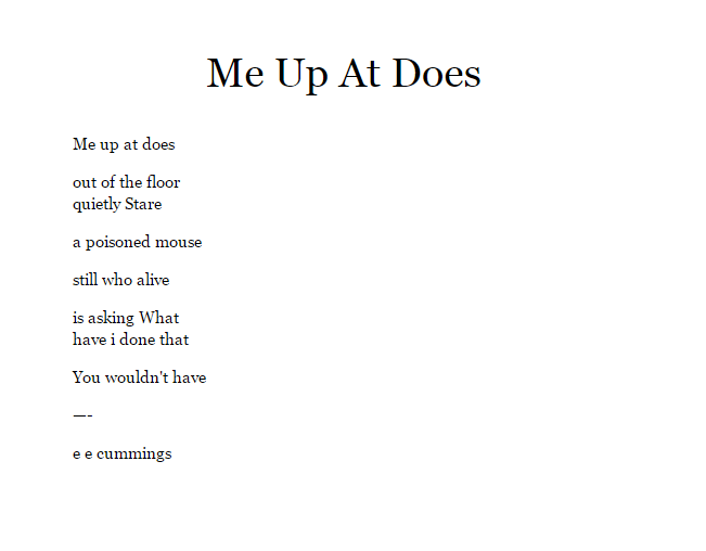 E.E. Cummings: The Power of Structure and Form - Owlcation