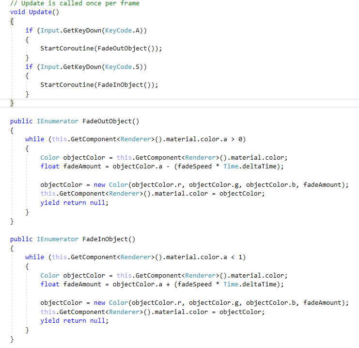 How to Fade a GameObject in Unity - Owlcation