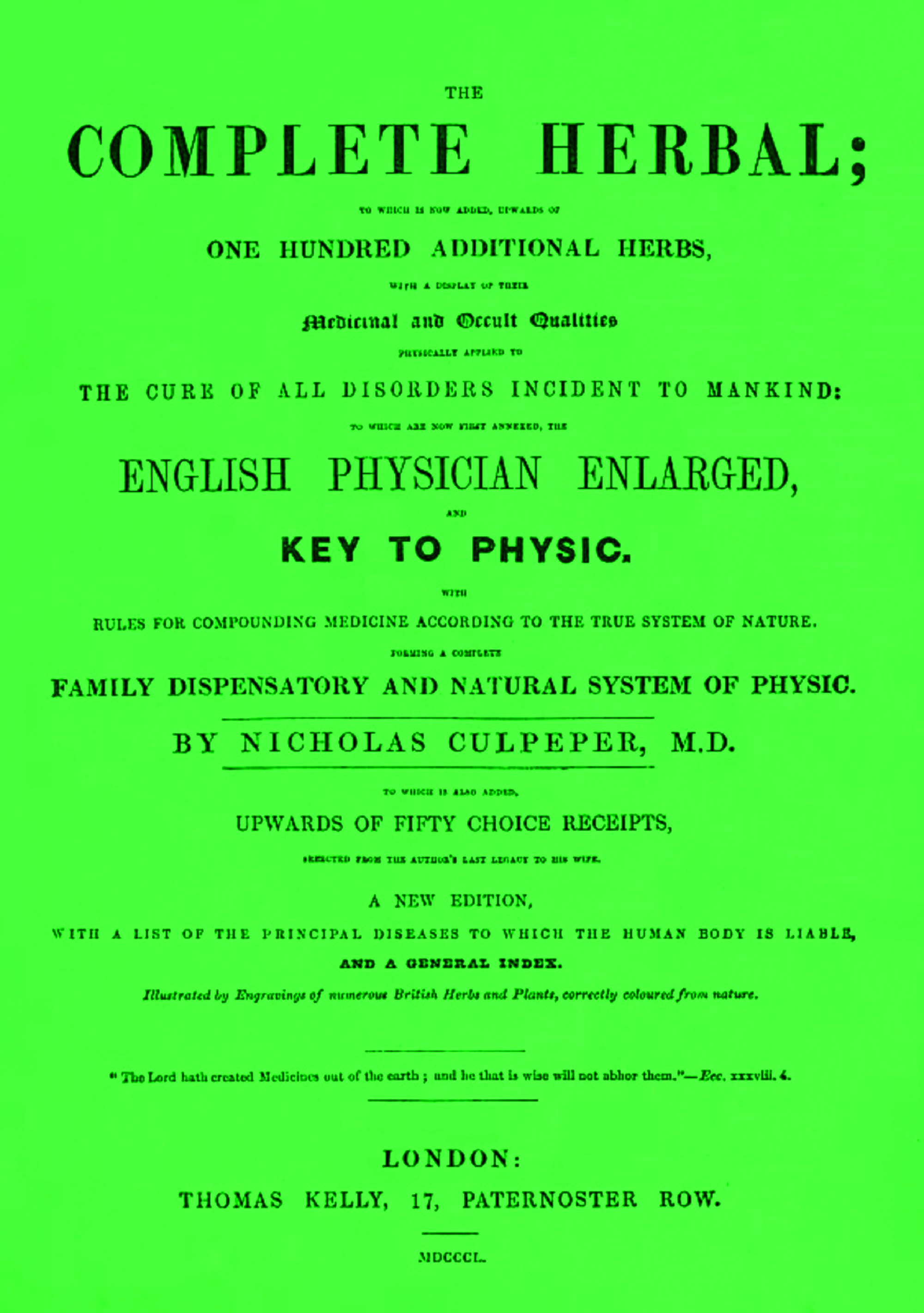 The Life and Works of Nicholas Culpeper (The People’s Herbalist ...